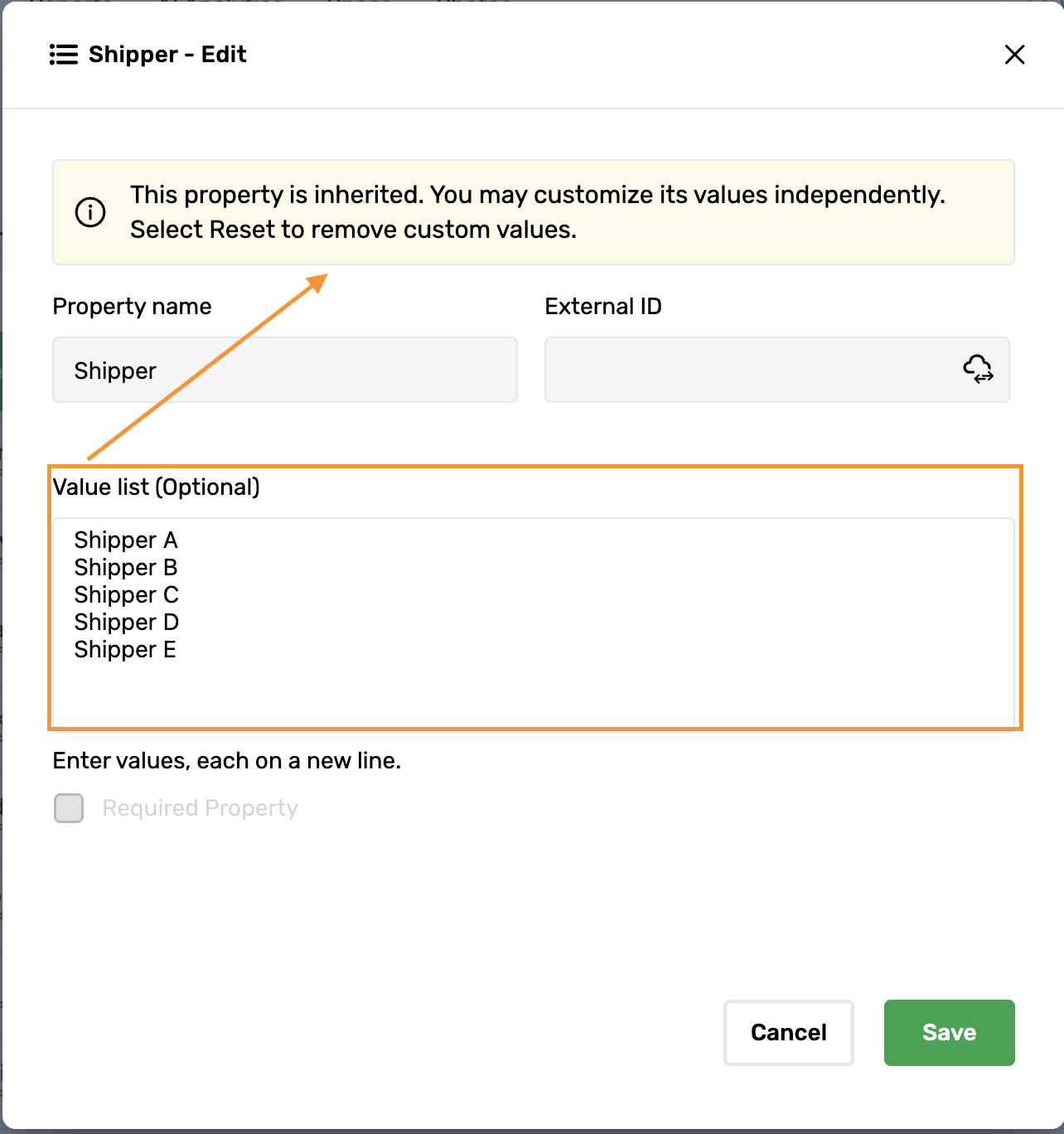 Edit List Property Values In Inherited Accounts – Clarifresh Help Center